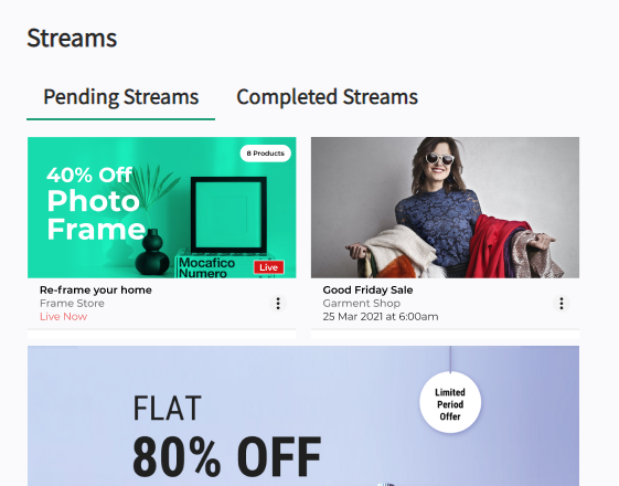 Livestream Shopping - Bagisto