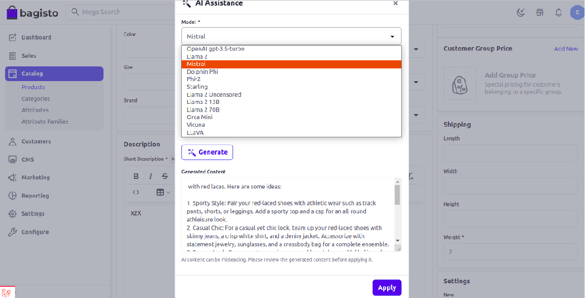 How to use Mistral in Laravel - Bagisto