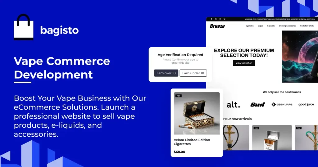 Vape Commerce Development - Bagisto
